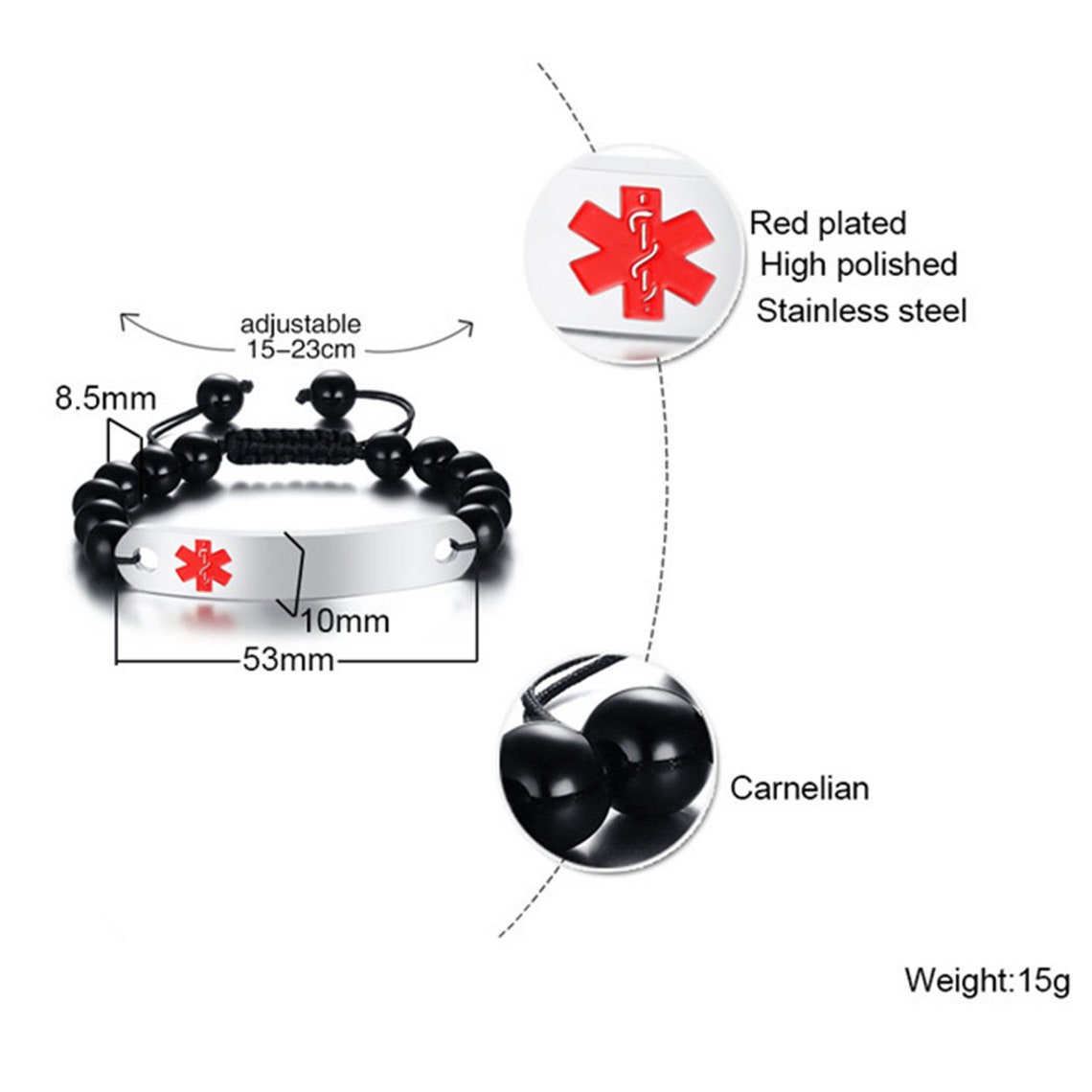 Personalized Free Engraving Medical ID Alert Bracelet | Etsy