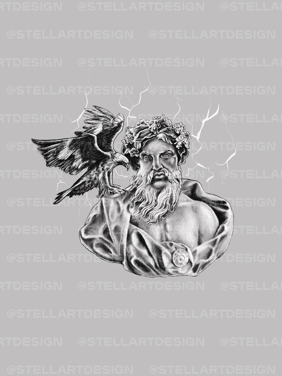 Zeus, Wall Art, Greek God Art, Printable, Digital Download, Greek ...