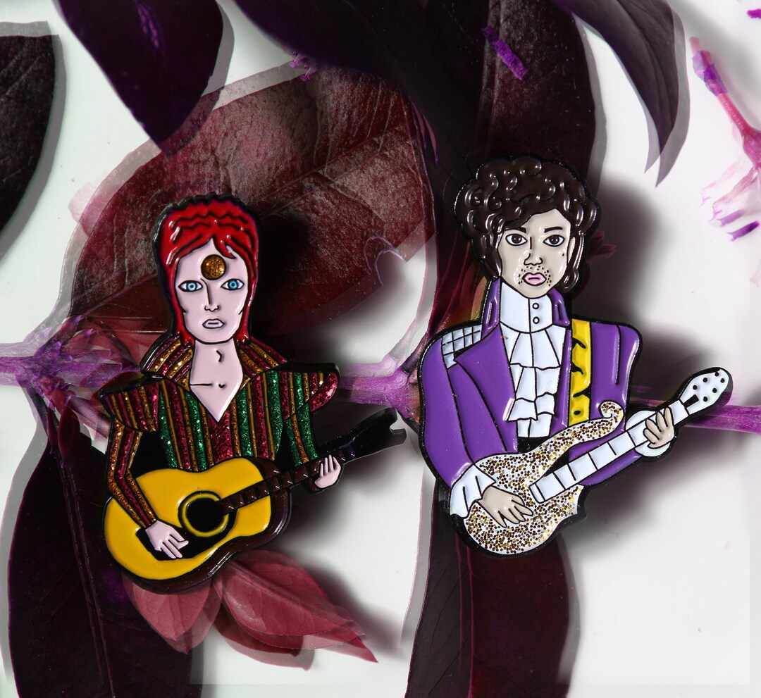 El combo artist y Bowie pin. - Etsy España