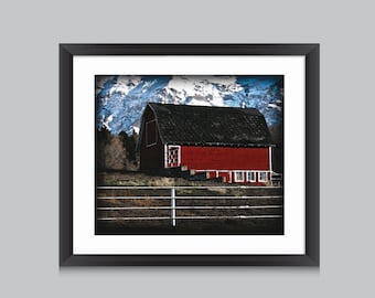 Red barn | Etsy
