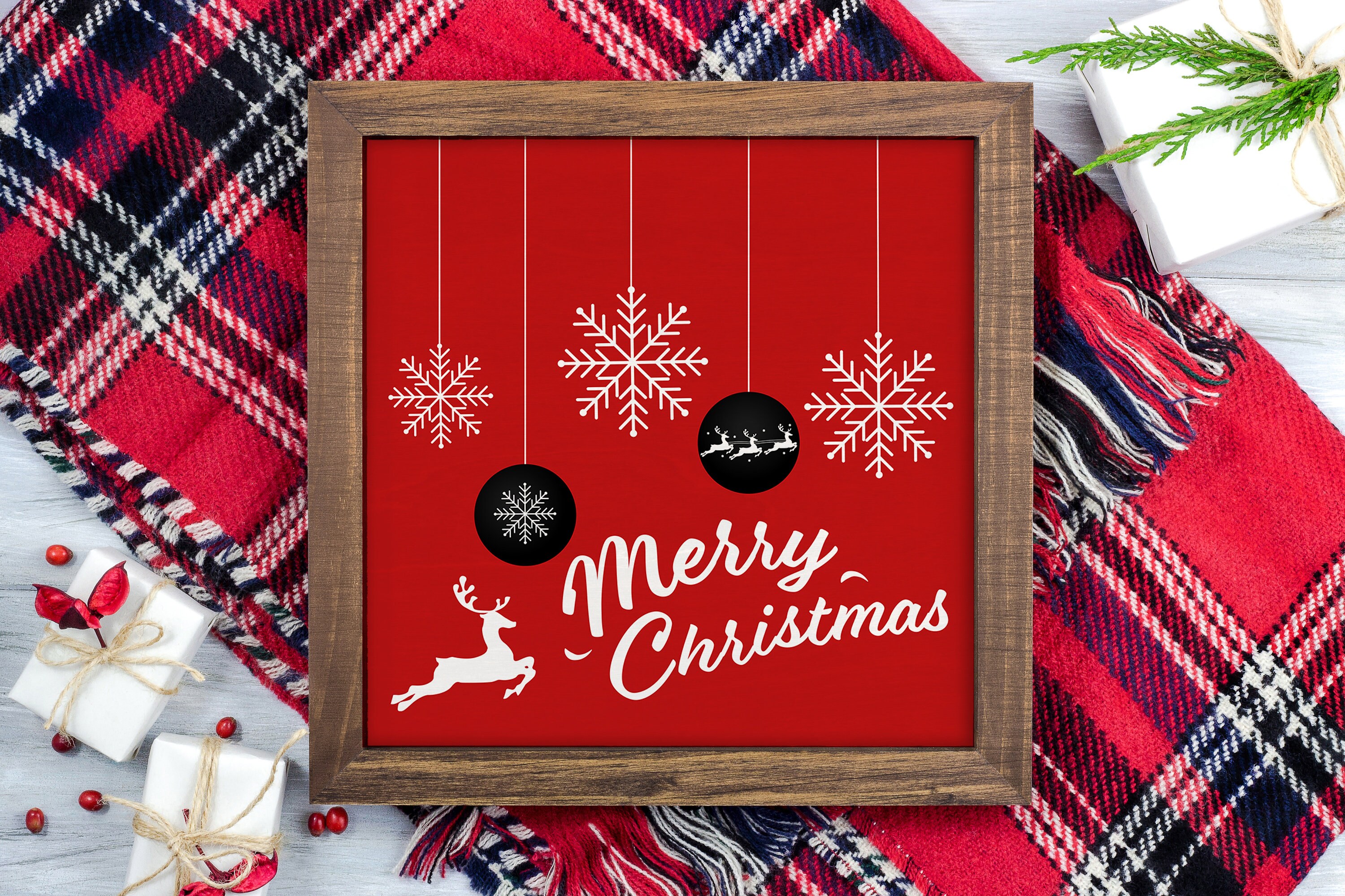 Merry Christmas Wall Decor Winter Poster Art Christmas Art - Etsy