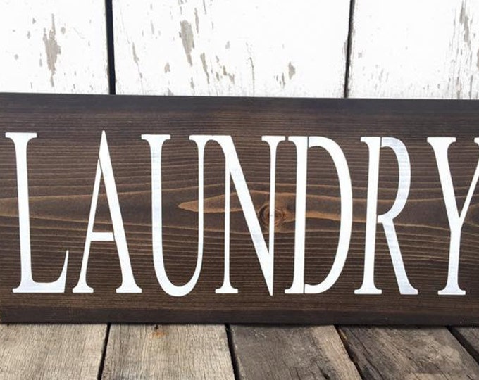 Rustic Laundry Room Sign - Farmhouse Laundry Room Decor - Laundry Wall ...