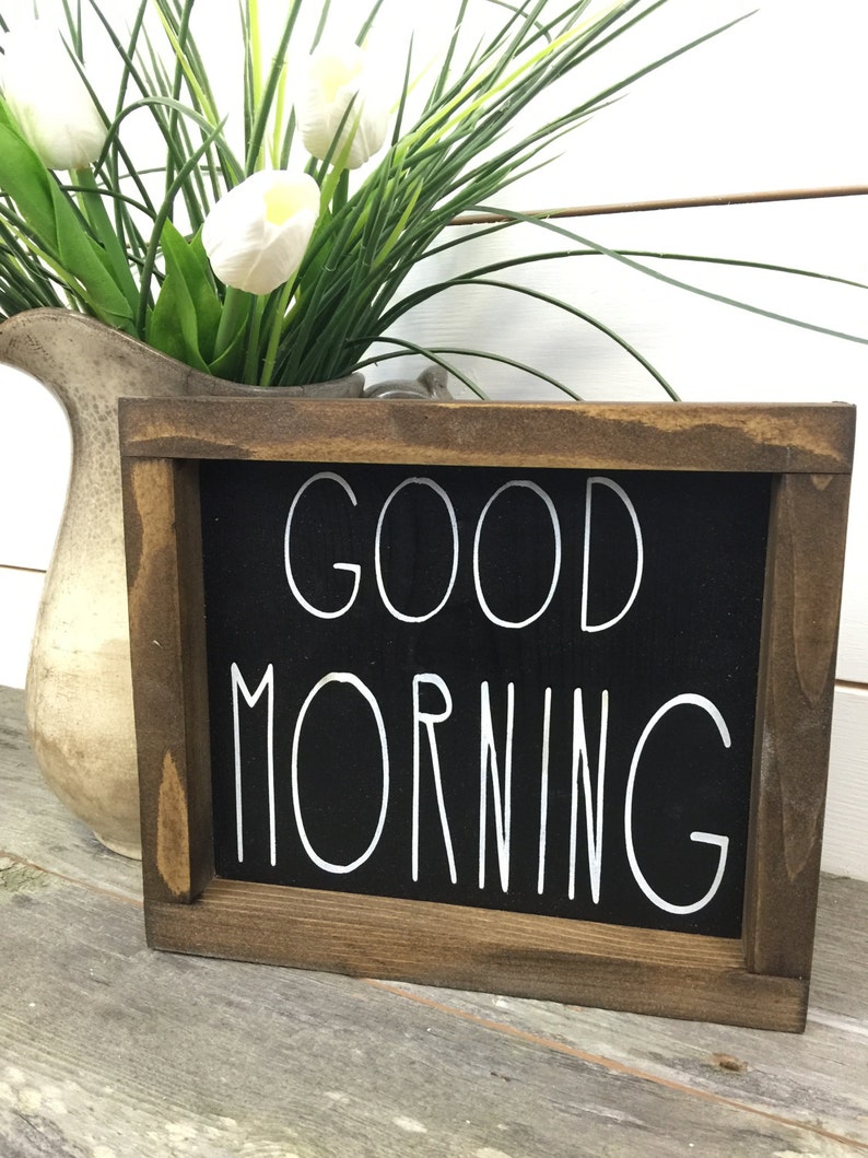 Good Morning Wood Sign Rustic Wood Sign Rustic Home Decor - Etsy