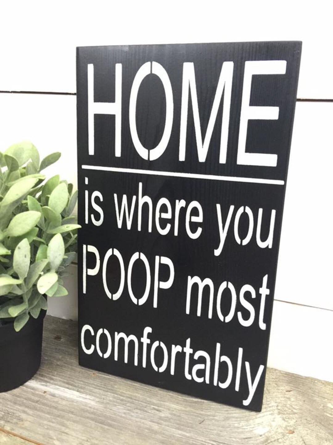 Rustic Bathroom Sign Rustic Wood Sign Poop Sign Bathroom - Etsy
