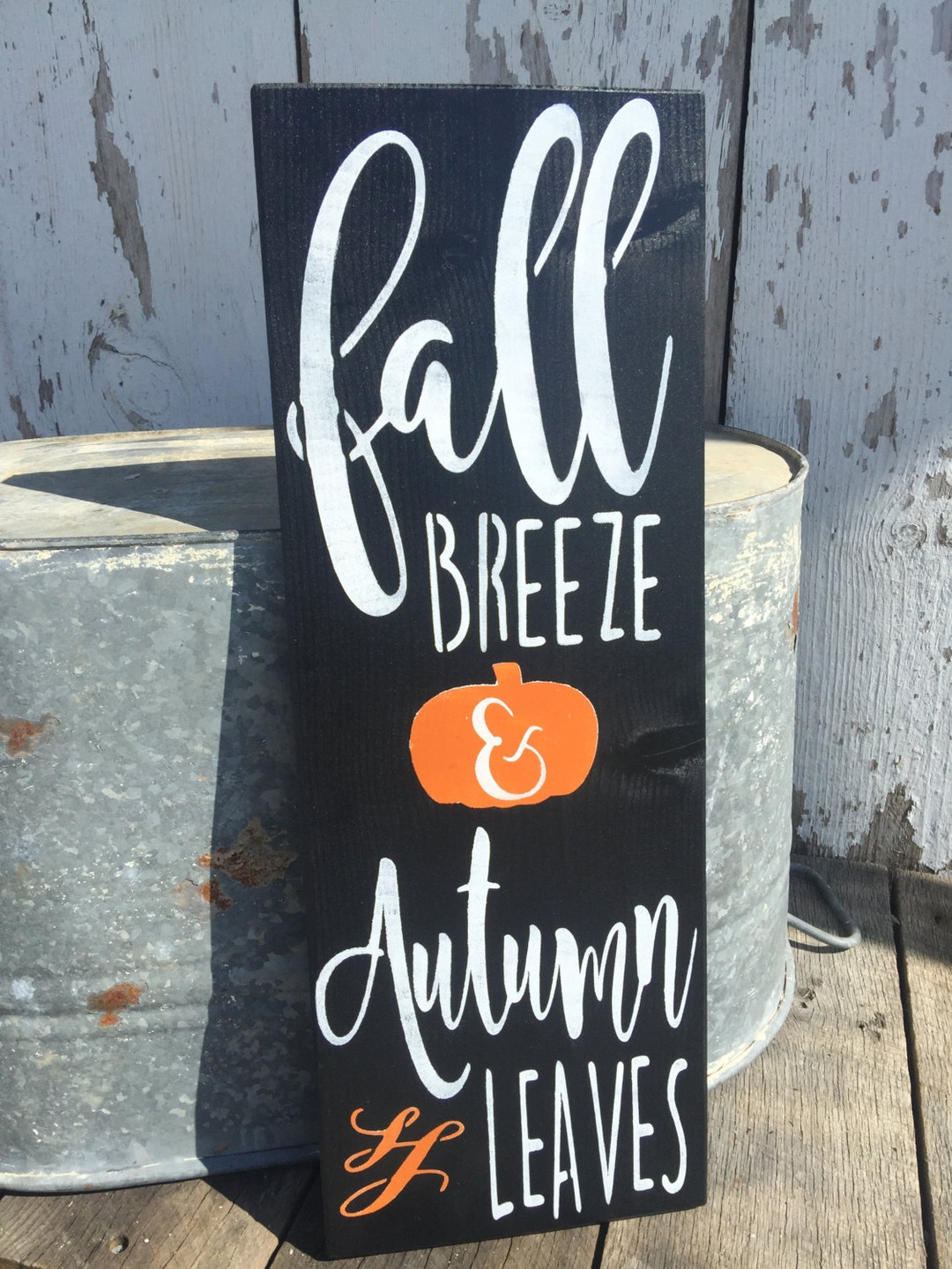 Fall Porch Sign Black and White Fall Decor Autumn - Etsy