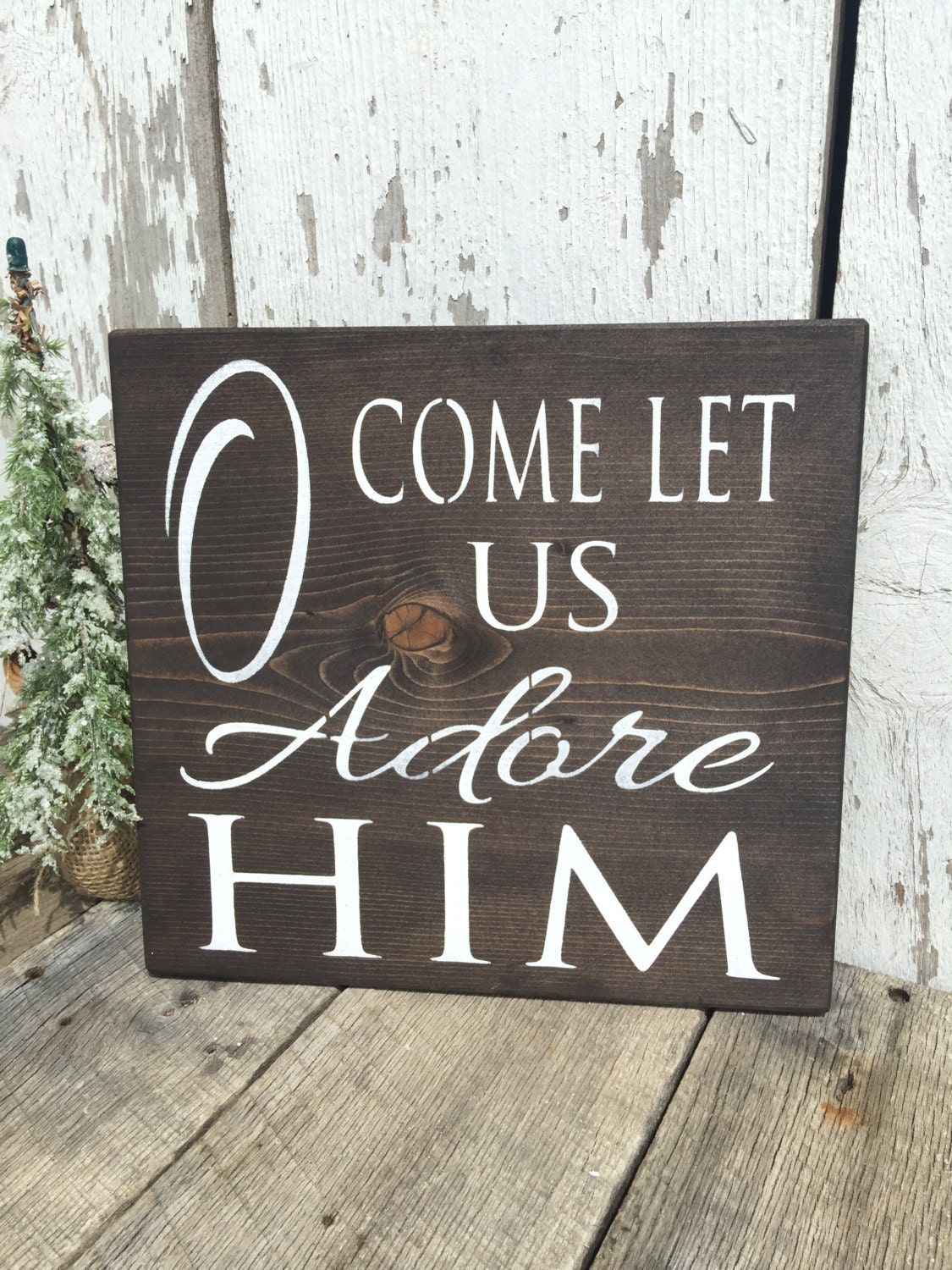 Rustic Christmas Decor Rustic Holiday Sign Fireplace Decor - Etsy