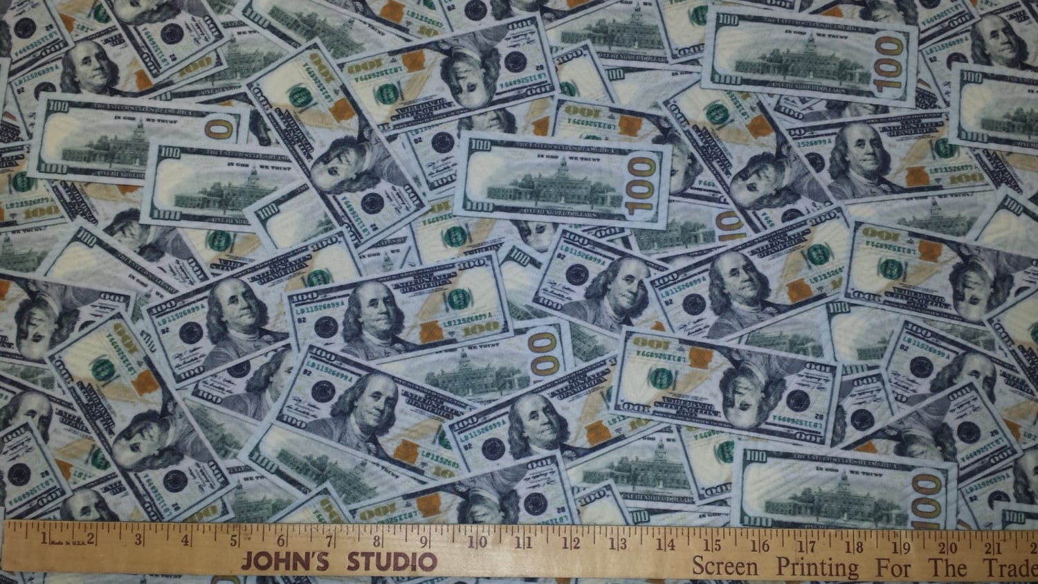 Sublimated Polyester Fabric with Money Print | Etsy