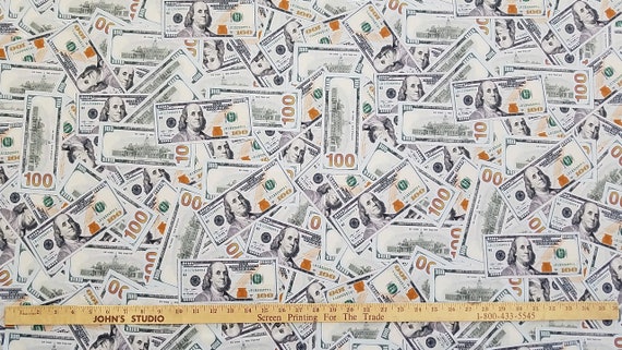 Sublimated Polyester Fabric with Money Print | Etsy