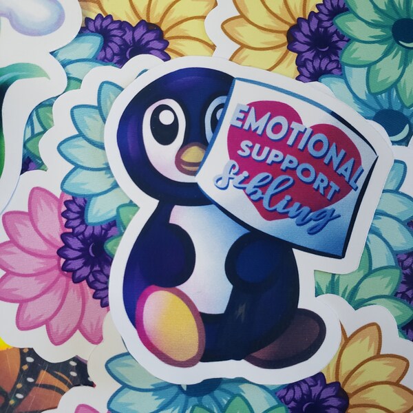 Penguin Emotional Support - Etsy