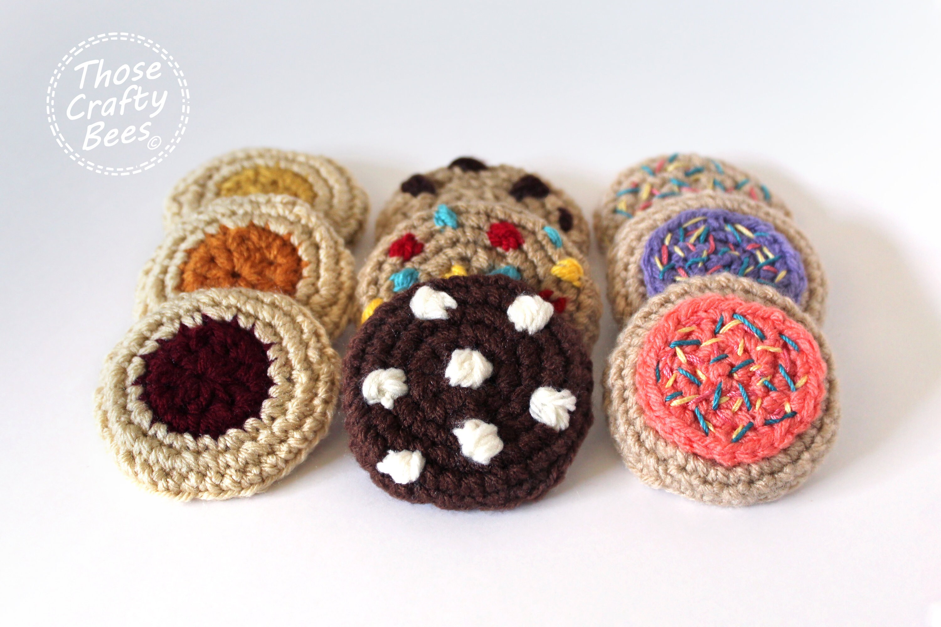 Assorted Crochet Cookies Playfood for Kids Chocolate Chip | Etsy