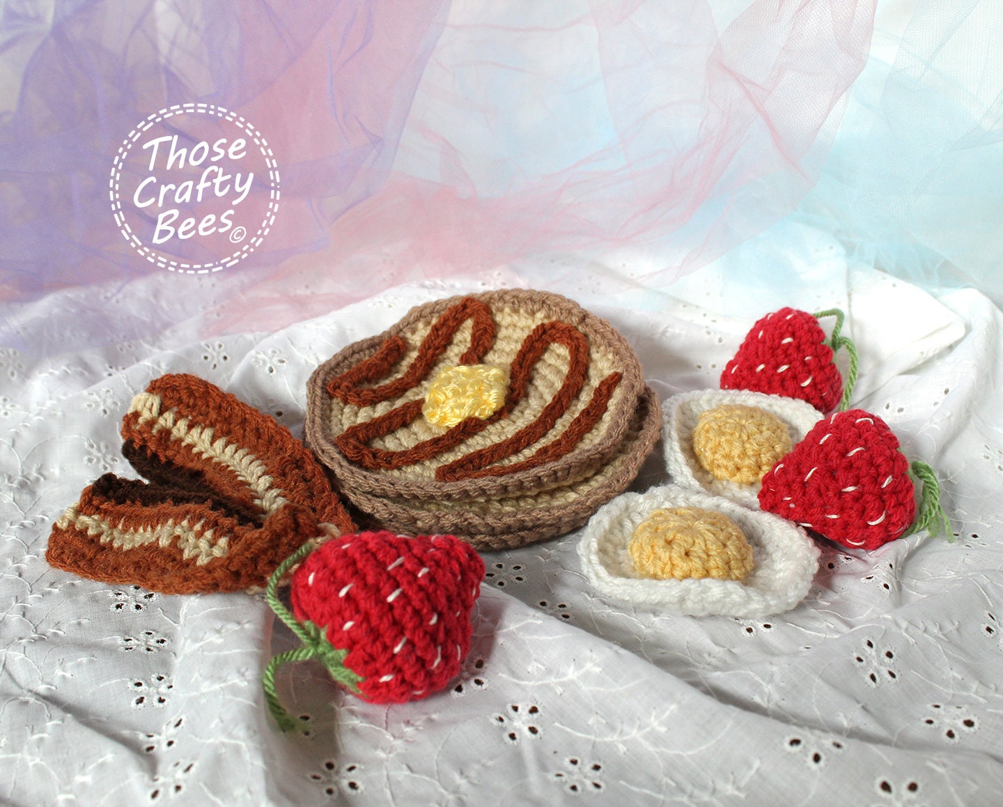 Let's Make Breakfast Together Crochet Play Food Set | Etsy