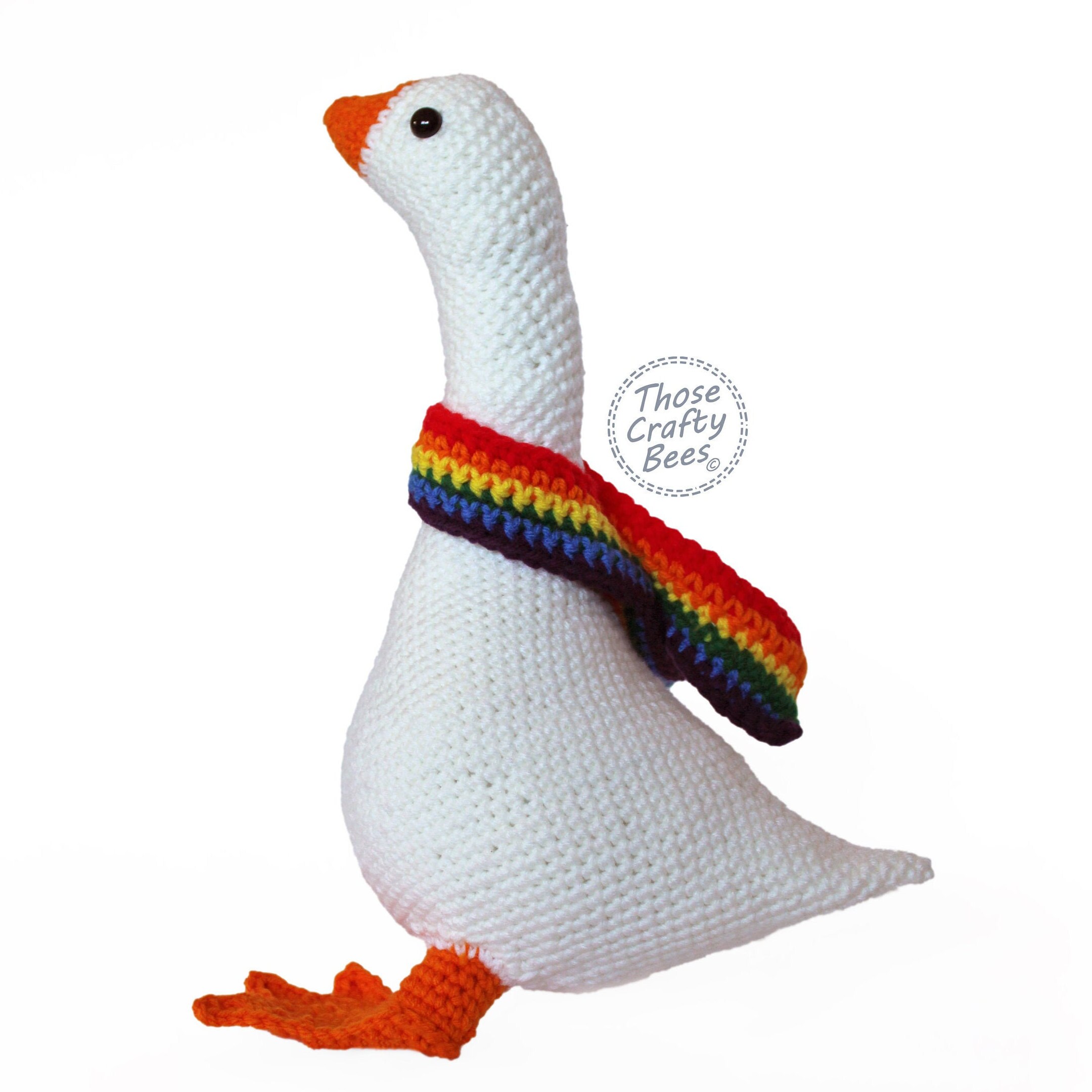 Crochet Goose cute crochet goose with scarf Crochet Gifts | Etsy