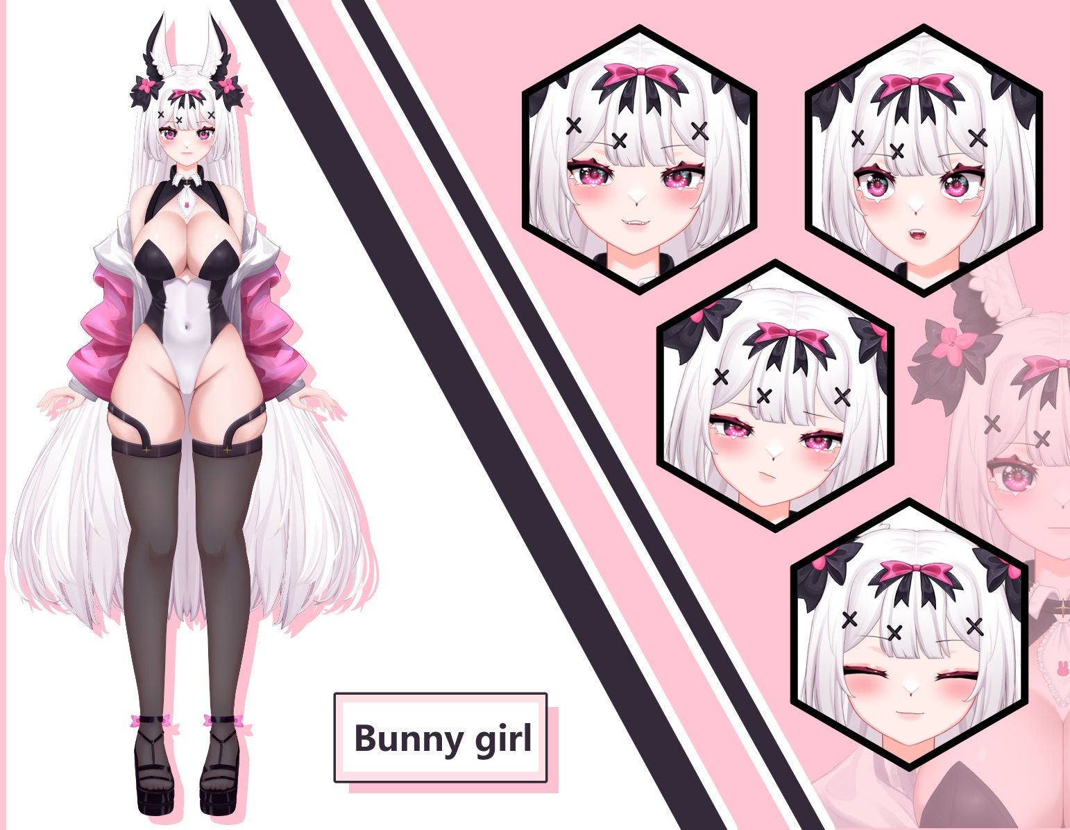 Modelo de Vtuber prefabricado 2D listo para usar para transmitir en YouTube y Twitch Creación de ...