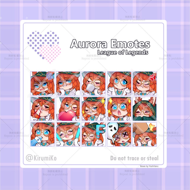 Aurora League of Legends Emotes Collection for Streamers, Content ...