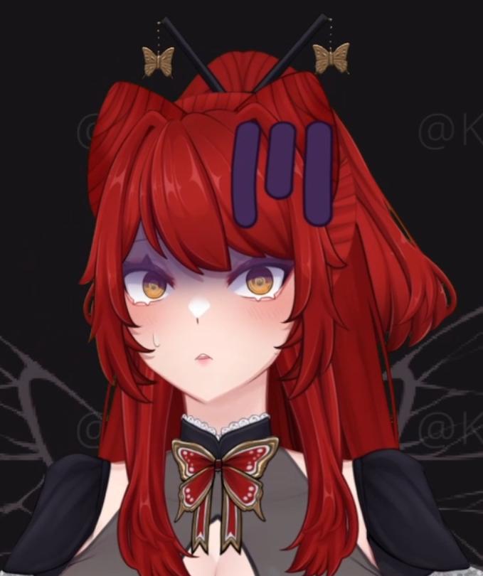 Scarlet Butterfly Vtuber Model 2D Premade Rigged Ready to Use for ...