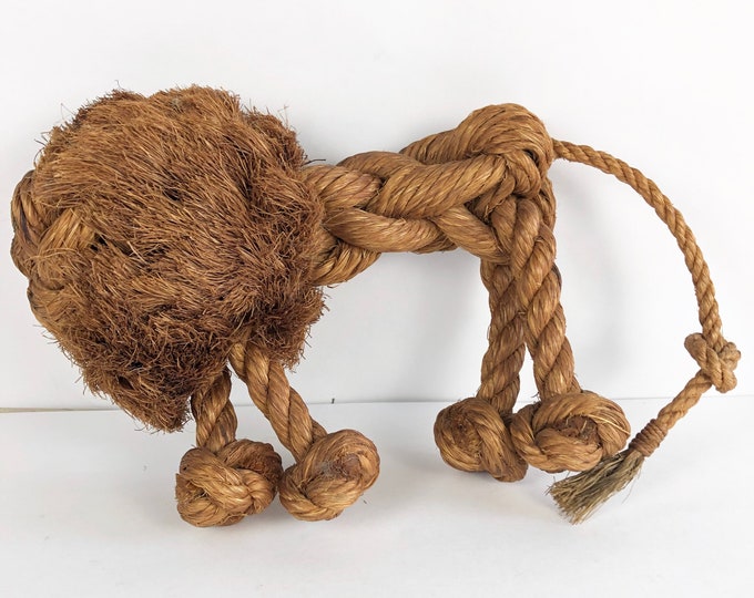 Rope Lion Toy by Jørgen Bloch Vintage Toy From Denmark - Etsy