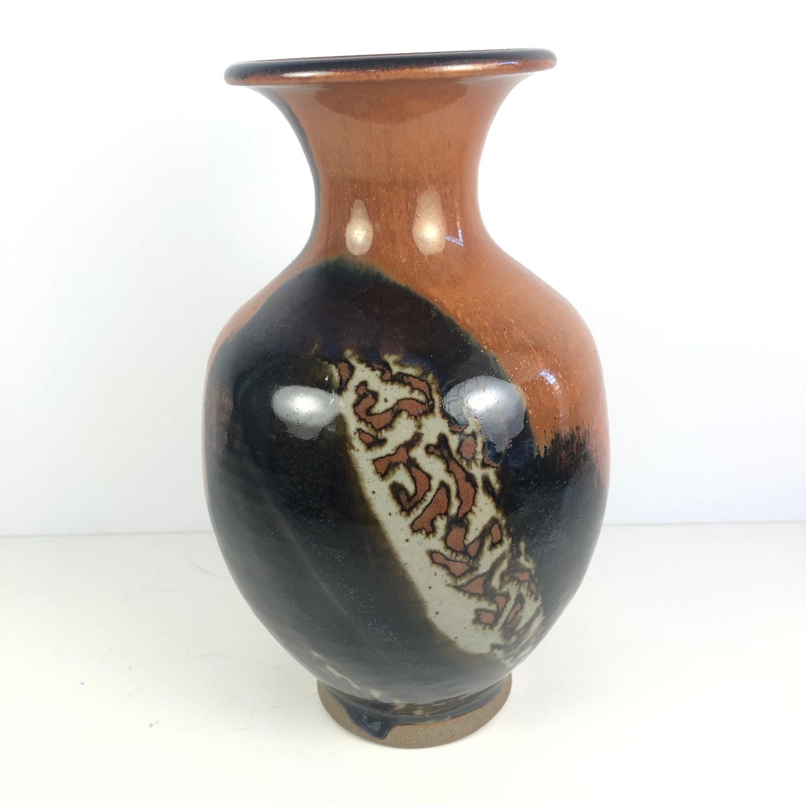 Signed Vintage Bill Karaffa Firemouth Pottery Ceramic Studio Vase ...