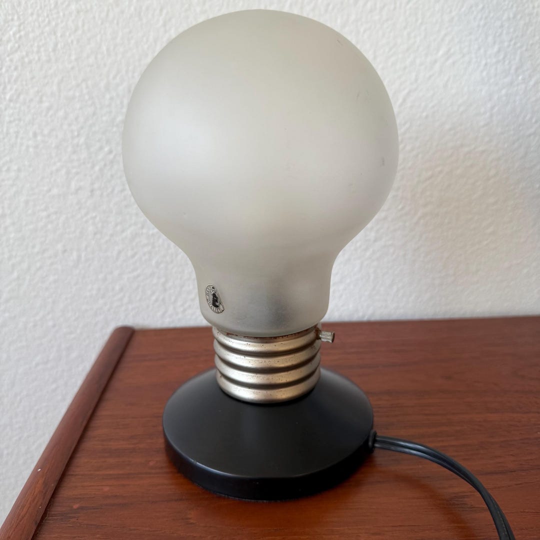Vintage IKEA Blinda Light Bulb Pop Art Post Modern Frosted Glass Desk ...