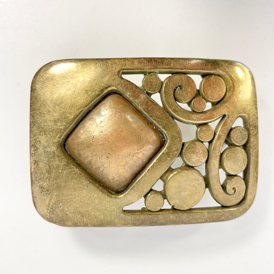Mid Century Vintage Jack Boyd Modernist Brutalist Bronze Artisan Belt ...
