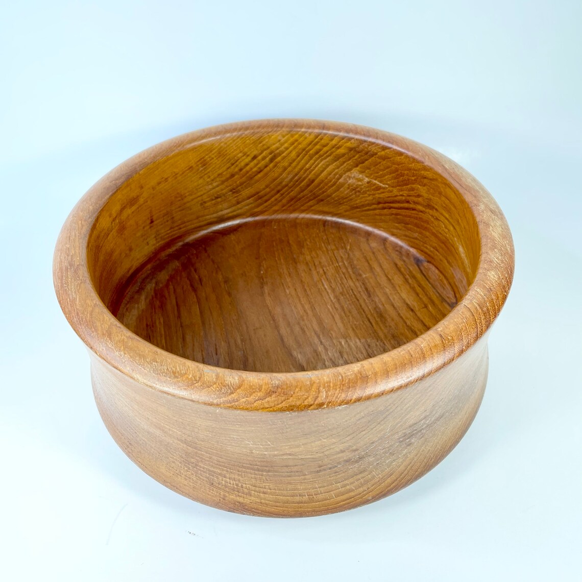 Mid Century Modern Large Teak Wood Salad Bowl MCM Wooden Table ...