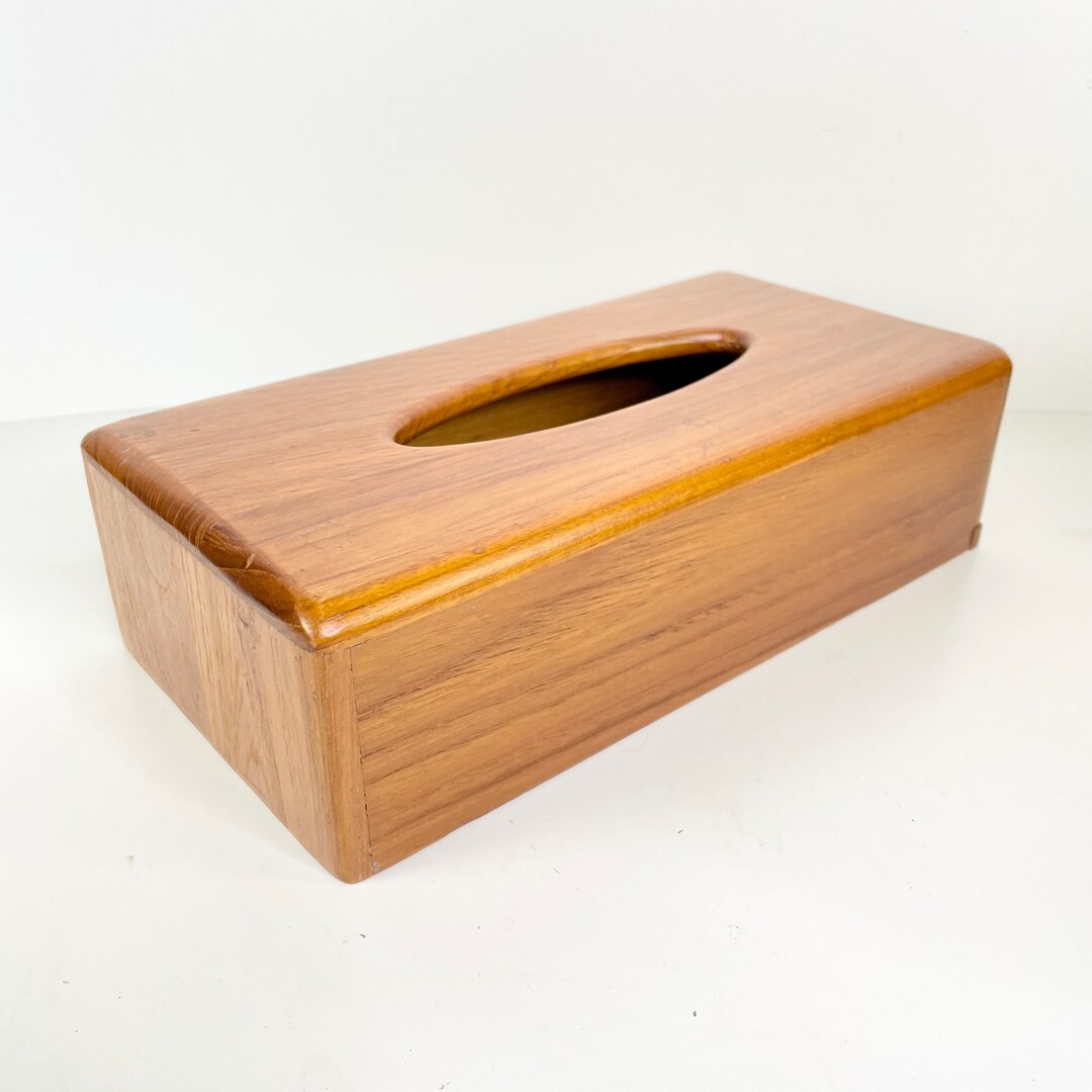 Mid Century Modern Vintage GOODWOOD Teak Wood KLEENEX Tissue Box ...