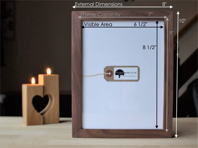 7x9 Frame Walnut 7x9 wood frame 7 x 9 | Etsy