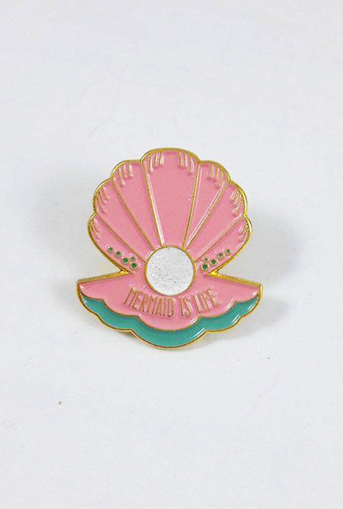 Mermaid is Life Clam Shell Pink Lapel Pin - Etsy