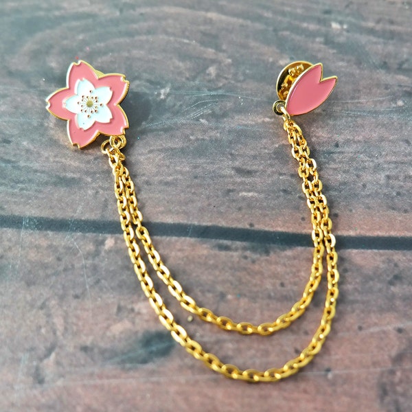 Cherry Blossom Pin - Etsy