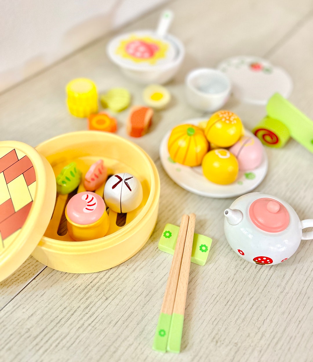 Dim Sum Tea Wooden Playset - Etsy