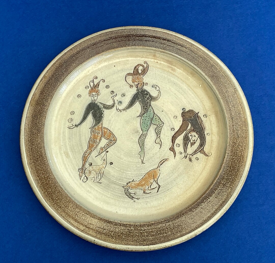 Vintage Michael Mosse Salt Glazed Studio Pottery Plate With - Etsy