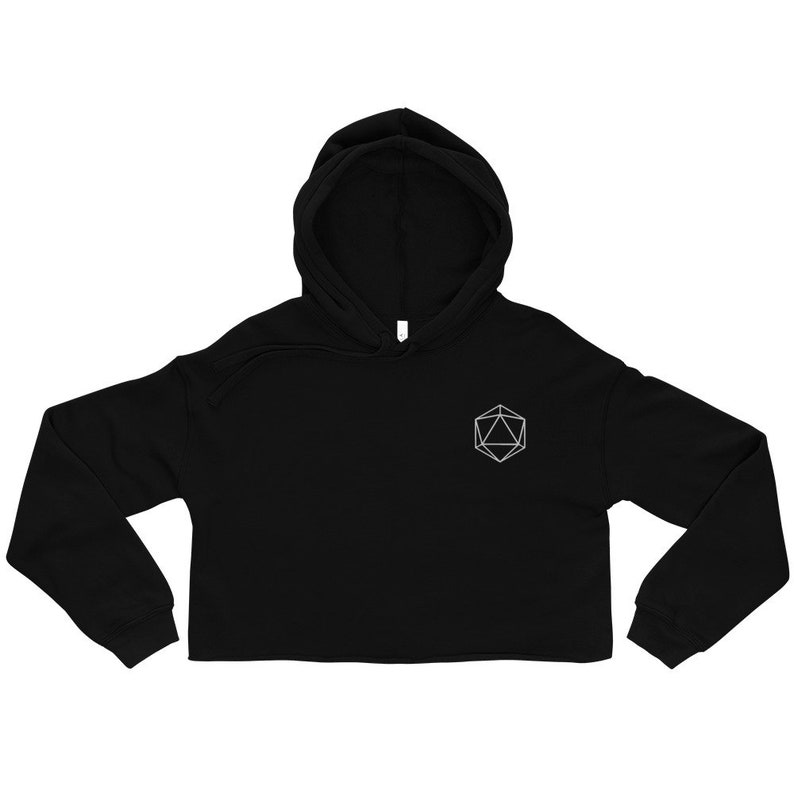 Womens Embroidered Odesza Icosahedron Logo Crop Hoodie - Etsy