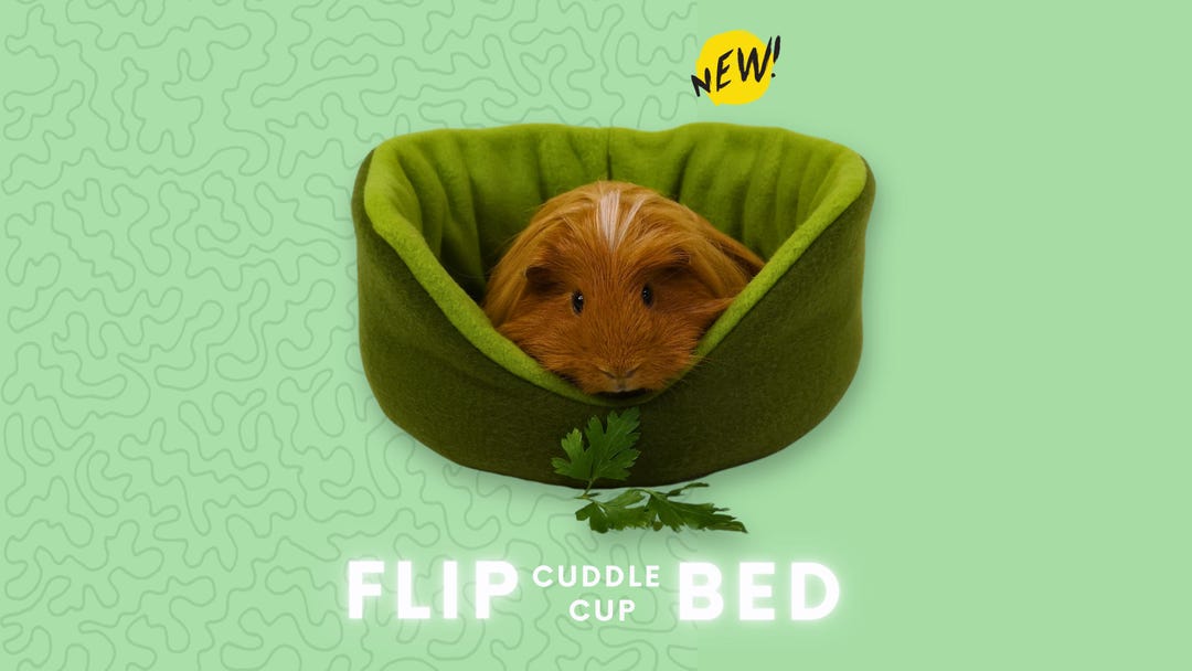 Guinea Pig Fleece Cuddle Cup Bed: Reversible Lounge Pad - Etsy