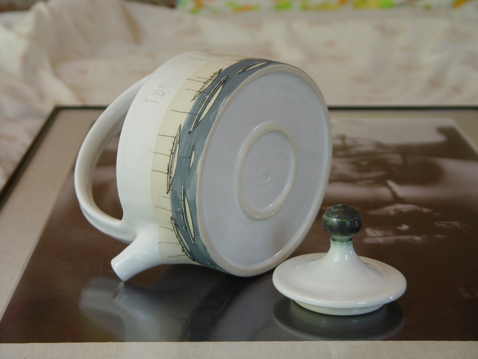 Handmade Stoneware Teapot - Ocean Theme Ceramic Tea Pot - Durable Yacht ...