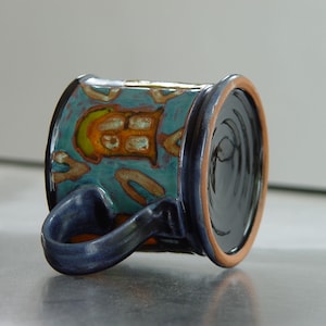 Handmade Windows Mug - Danko Pottery Art | Colorful Ceramic Cup 7 Oz ...