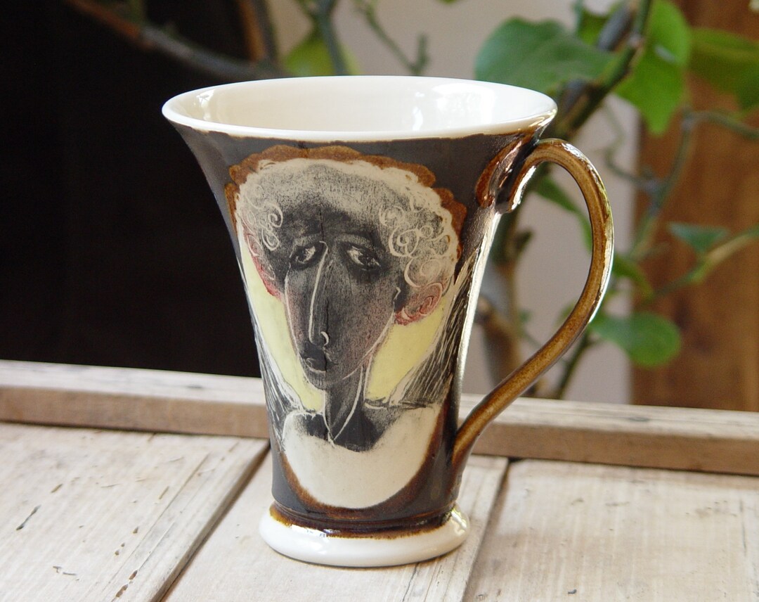 Handmade Stoneware Mug - Angel Coffee Cup - Unique Ceramic Teacup ...