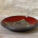 Handmade Red Ceramic Plate Christmas Gift Wall Decor Wheel Thrown and ...