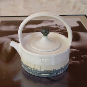Handmade Stoneware Teapot - Ocean Theme Ceramic Tea Pot - Durable Yacht ...