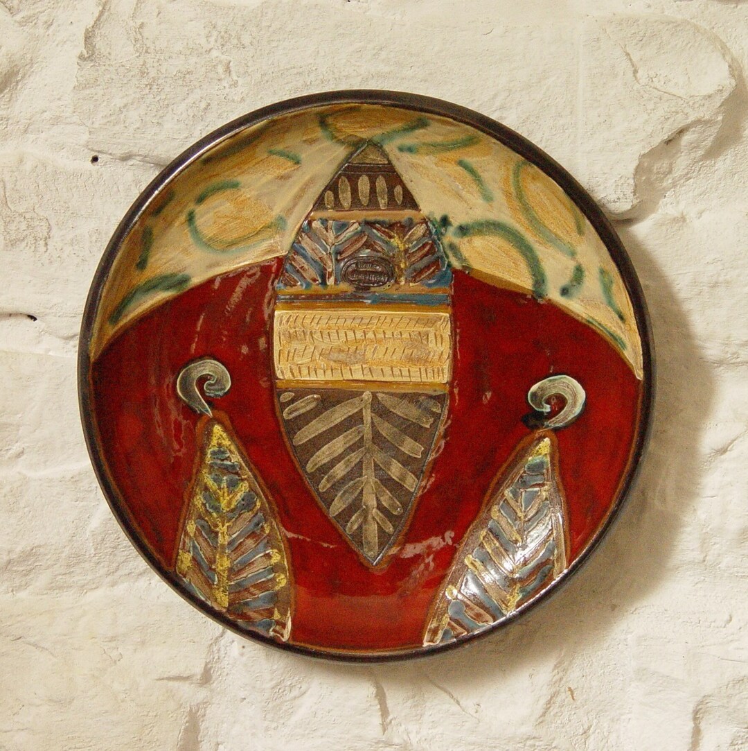 Hand Painted Ceramic Decorative Plate - Colorful Wall Hanging & Home ...