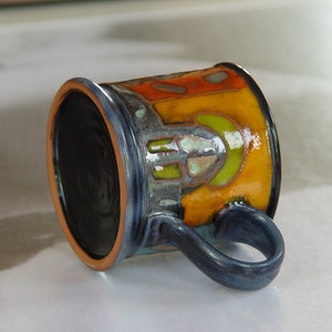 Handmade Windows Mug - Danko Pottery Art | Colorful Ceramic Cup 7 Oz ...