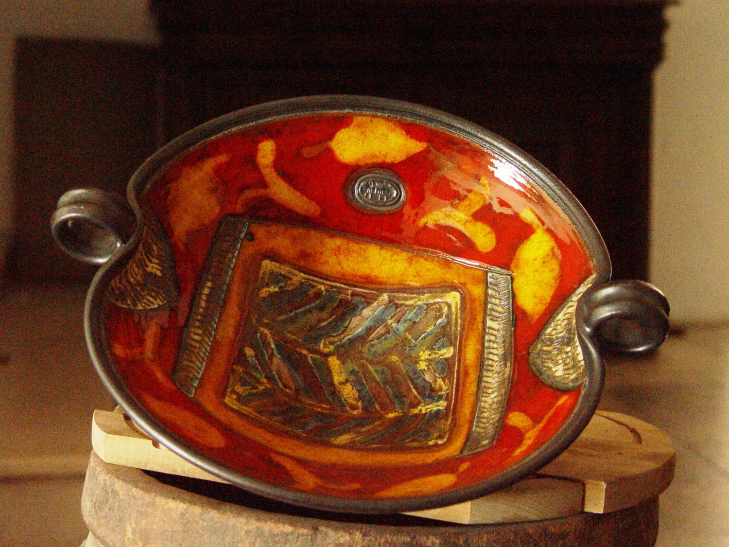 Mother's Day Gift - Pottery Fruit Bowl with Hand Painted Decoration ...