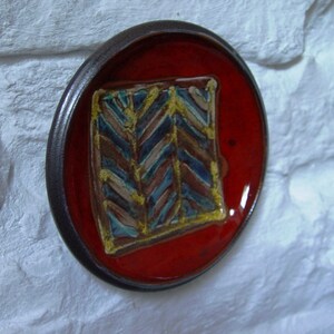 Handmade Red Ceramic Plate - Christmas Gift - Wall Decor - Wheel Thrown ...