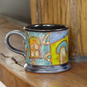 Handmade Windows Mug - Danko Pottery Art | Colorful Ceramic Cup 7 Oz ...