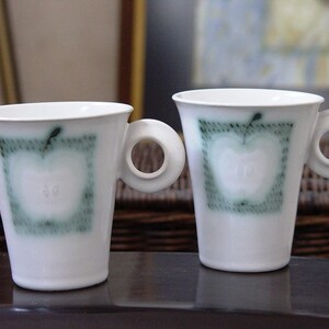 Danko Pottery - Hand-painted Apple Mug - Elegant Stoneware Tea or ...