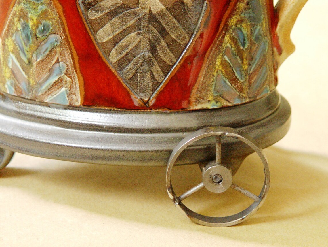 Christmas Gift Handmade Ceramic Pitcher With Iron Elements - Etsy