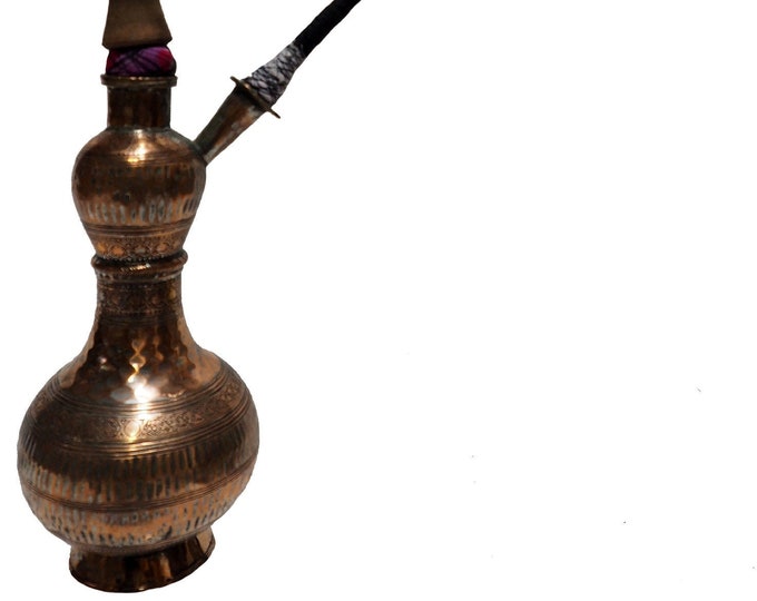 Antique Engraved Copper Hookah Shisha Hubble-bubble From Afghanistan No ...