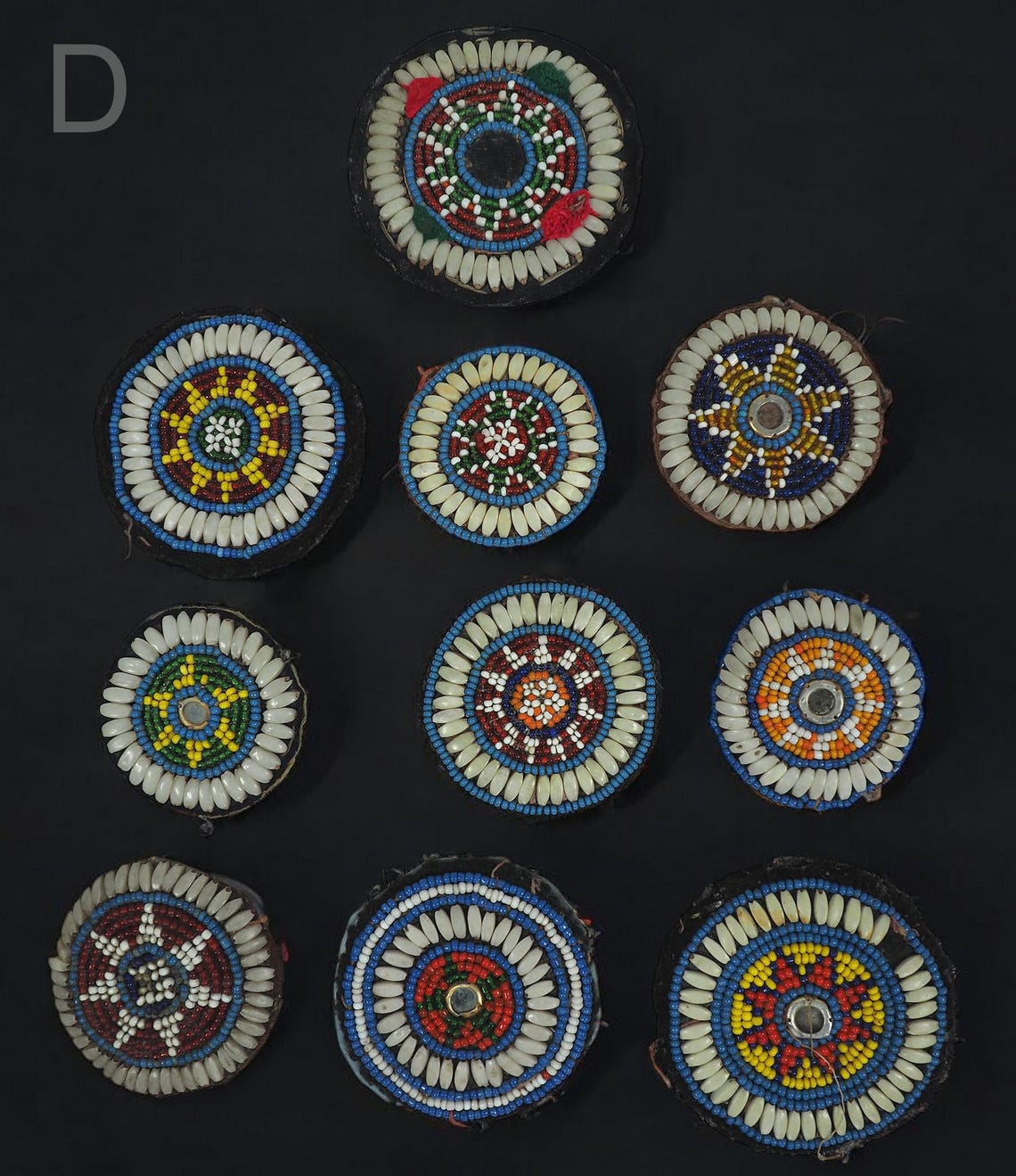 Antique Banjara Tribe Embroidered Kuchi Beaded Medallions Beaded ...