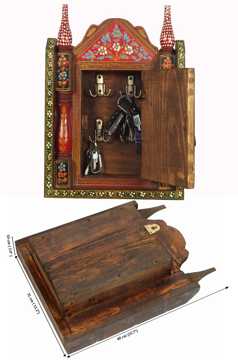 Antique-look Hand Orient Bohemian Vintage Style Key Box, Handmade Key ...