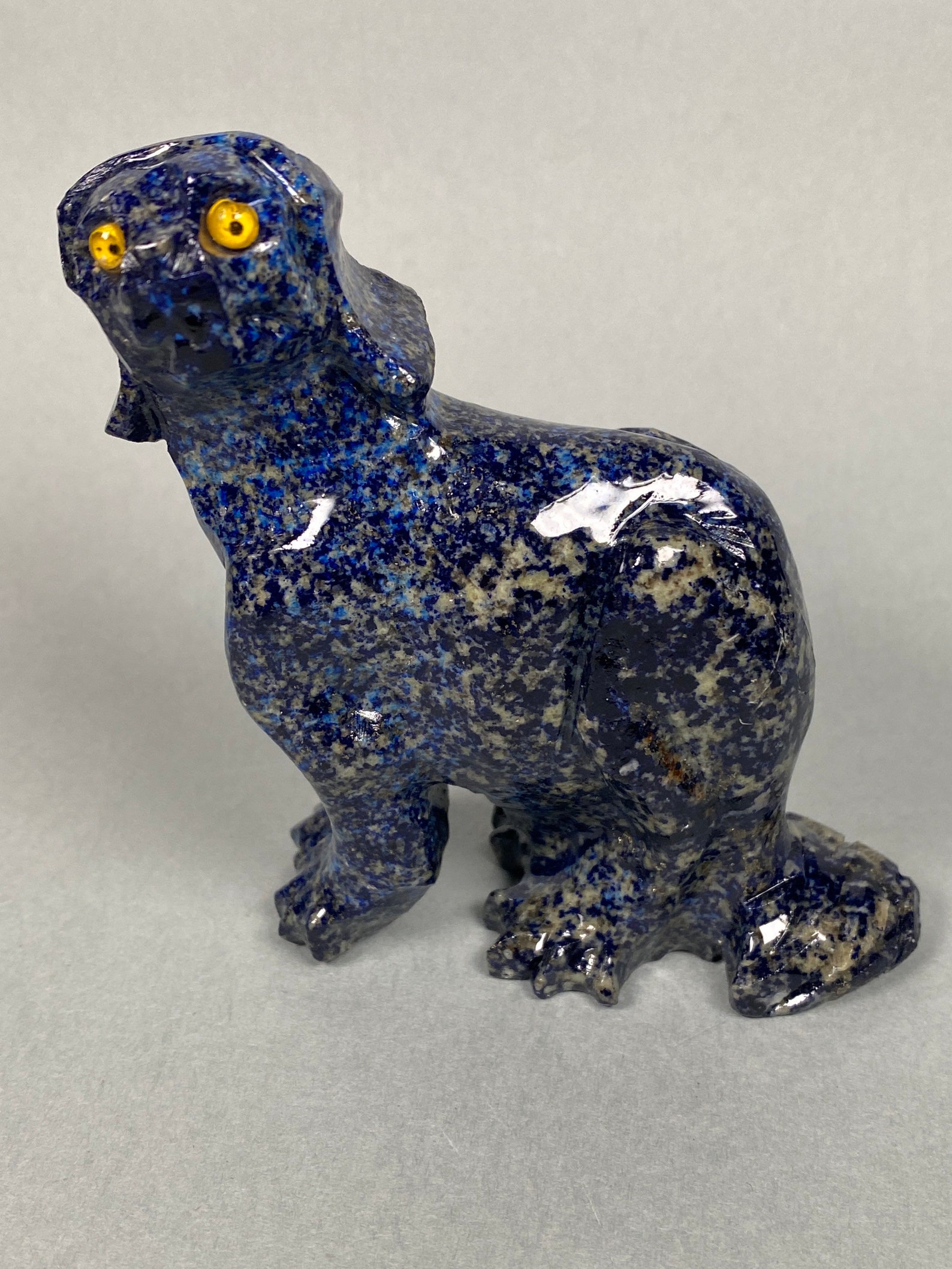 Extravagant Royal Blue Real Lapis Lazuli Stone Figure Dog Dachshund ...