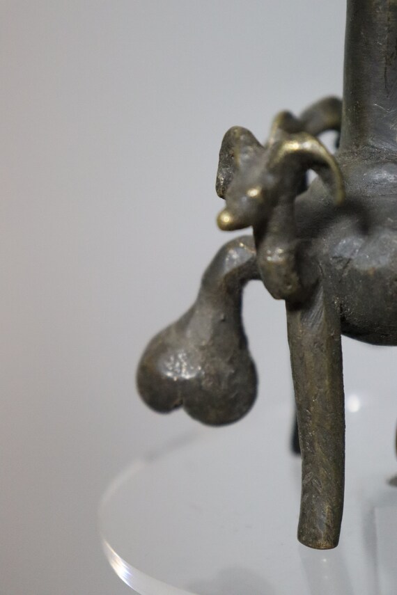 antique islamic Bronze Kohl powder Flask Surmadani Ka… - Gem