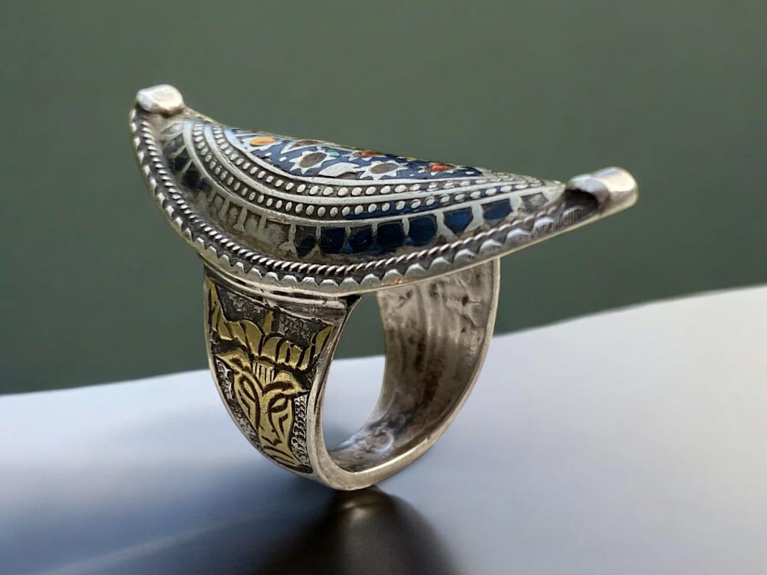 Antique Enamelled Multan Ring Jewellery Pakistan No:396 - Etsy